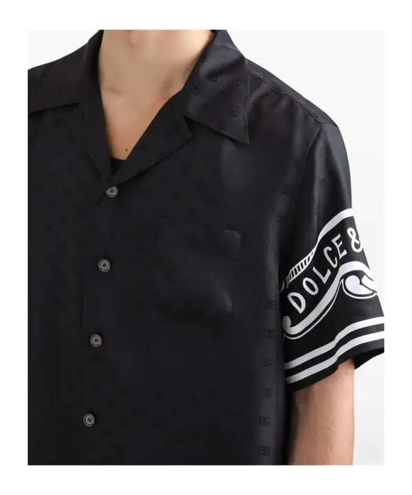 Dolce & Gabbana Dolce Gabbana Bandanna Printed Denim Shirt