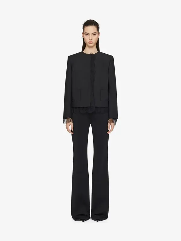 Givenchy Wool And Mohair Jacket With Lace Trim