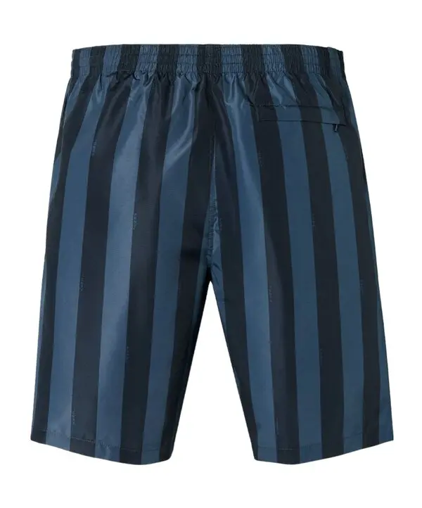 Fendi Striped Drawstring Swim Shorts - Blue