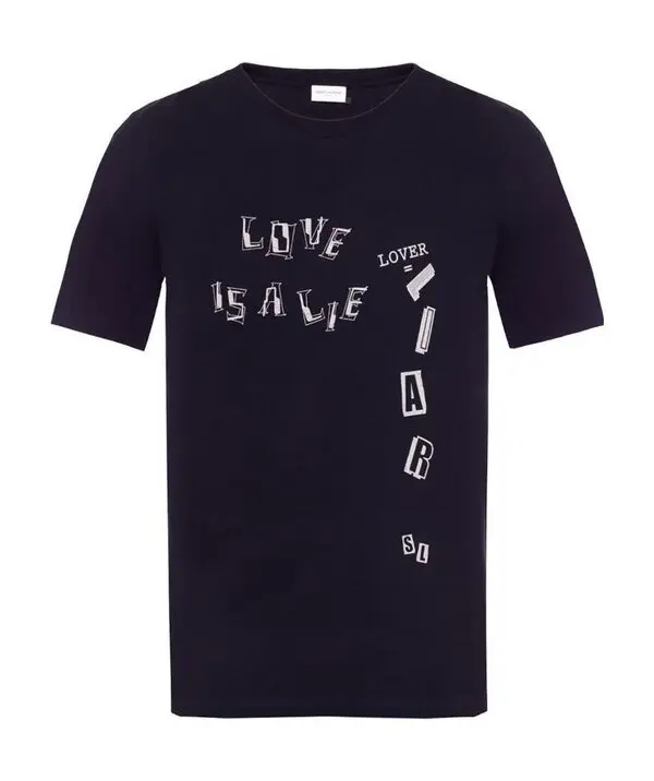 Saint Laurent Letter Printed T-shirt