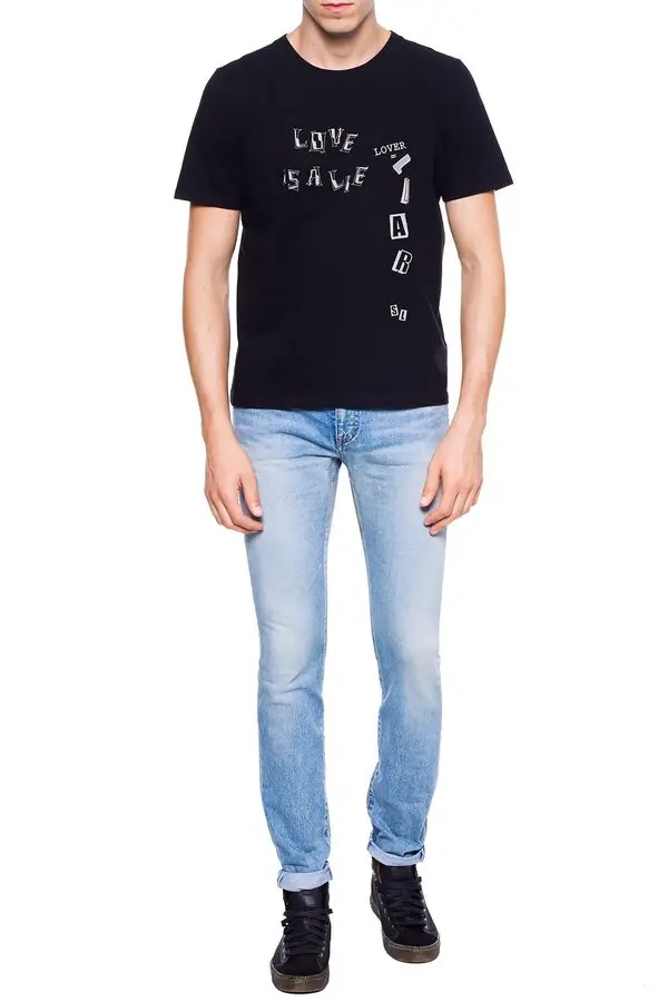 Saint Laurent Letter Printed T-shirt
