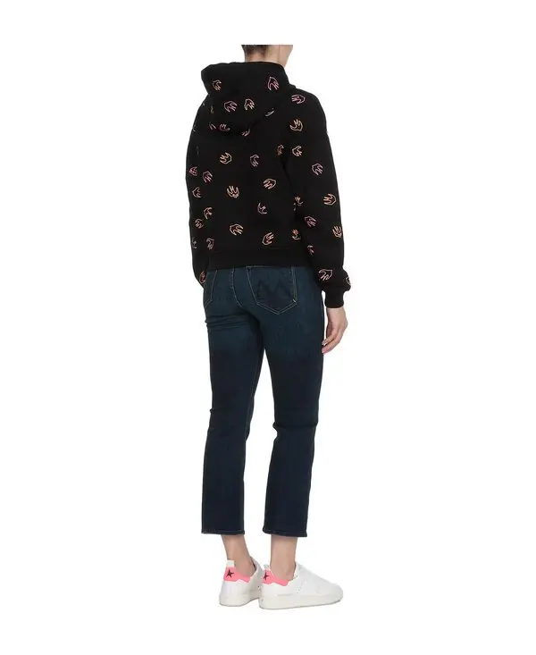 Alexander McQueen Swallow Embroidered Hooded Sweater