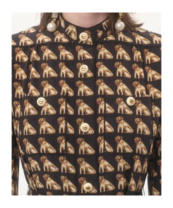 Valentino Garavani Crepe De Chine Blouse With Petit Charles Print