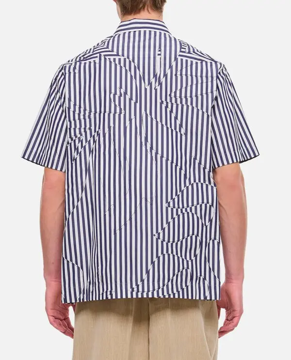 Sacai Striped Short-sleeved Shirt
