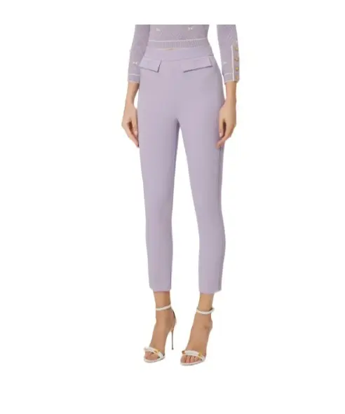 Elisabetta Franchi Logo Detail Trousers