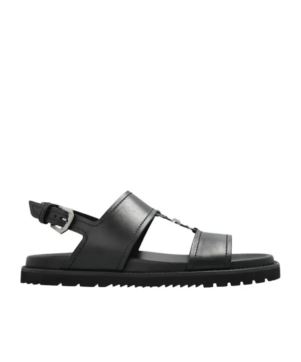 Versace Medusa Plaque Sandals - Black