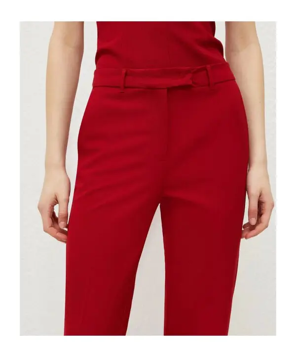 Marella Slim Fit Stretch Wool-blend Gabardine Trousers