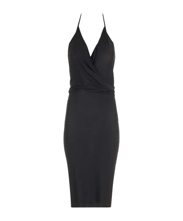 Rick Owens Sleeveless V-neck Midi Dress