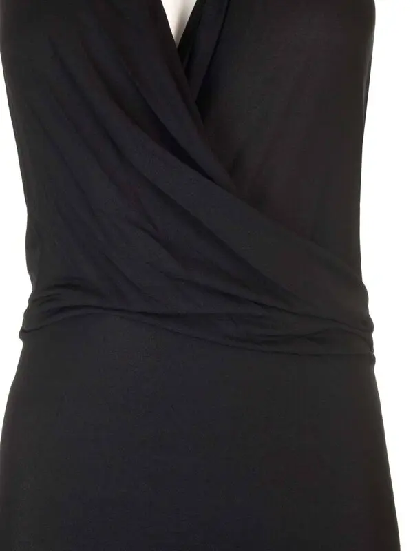 Rick Owens Sleeveless V-neck Midi Dress