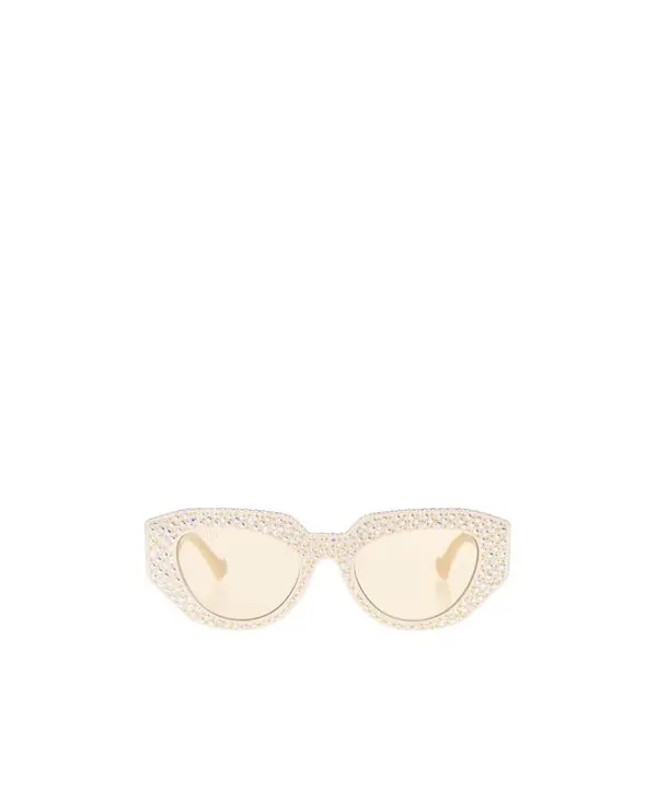 Gucci Embellished Cat-eye Frame Sunglasses - White