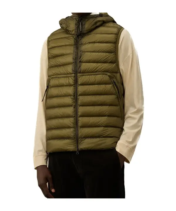 C.P. COMPANY D.d. Shell Goggle Down Gilet - Brown