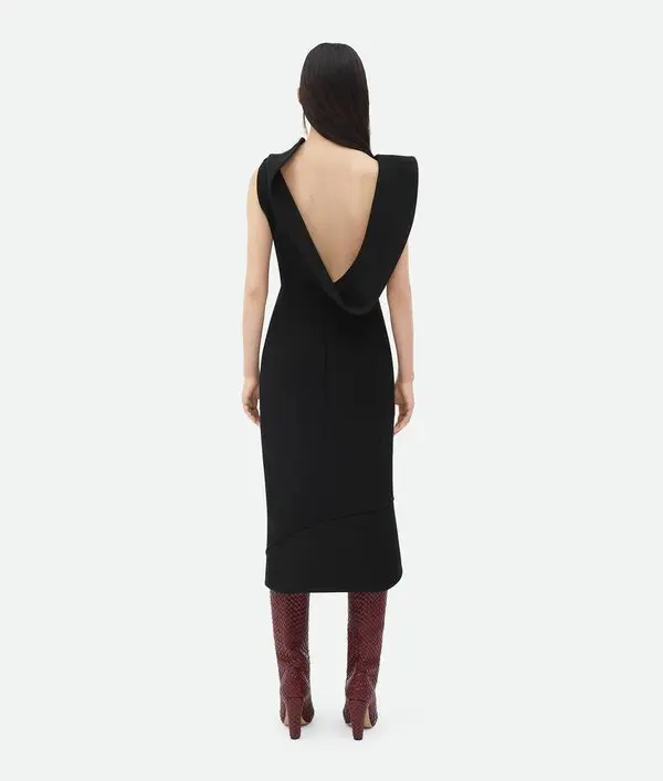 Bottega Veneta Asymmetrical V-neck Midi Dress