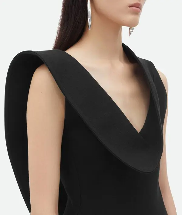 Bottega Veneta Asymmetrical V-neck Midi Dress