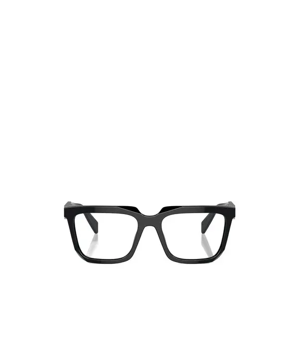 Prada Rectangular Full Rim Eyeglasses - Black