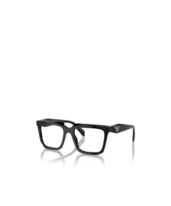Prada Rectangular Full Rim Eyeglasses - Black