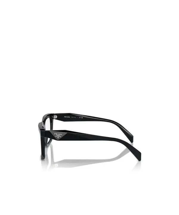 Prada Rectangular Full Rim Eyeglasses - Black