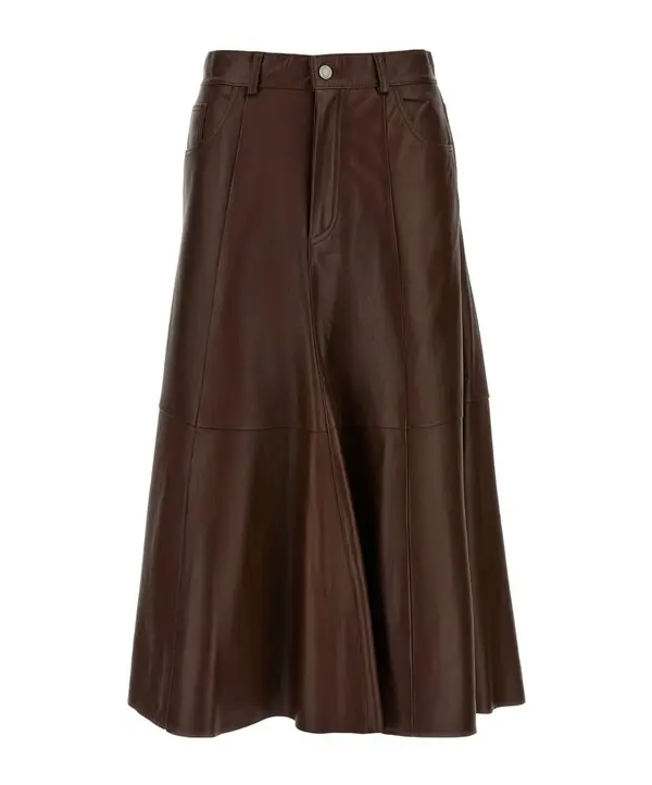 HAIKURE Mid Serenity Leather Skirt - Black