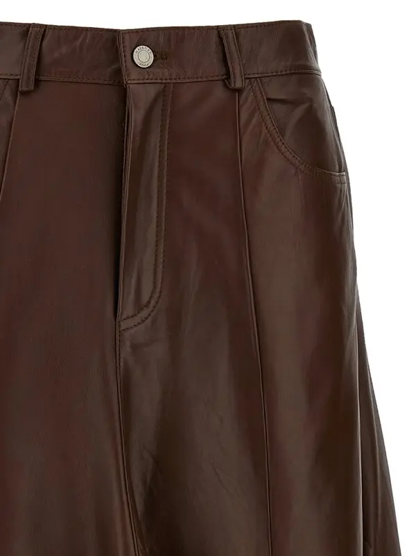 HAIKURE Mid Serenity Leather Skirt - Black