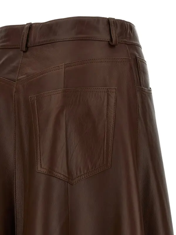 HAIKURE Mid Serenity Leather Skirt - Black
