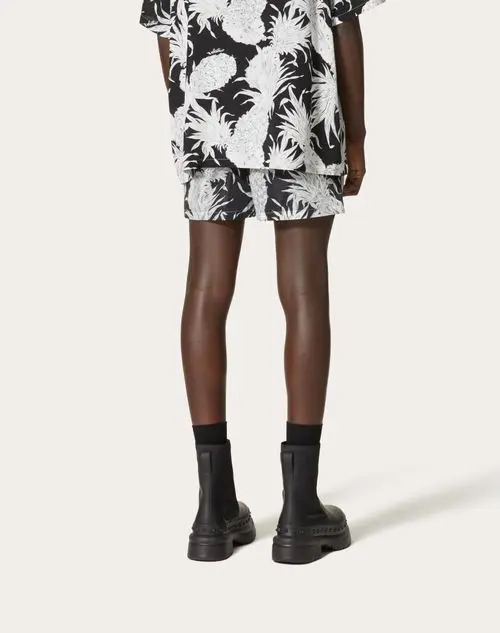 Valentino Garavani Pineapple Print Swim Shorts - White