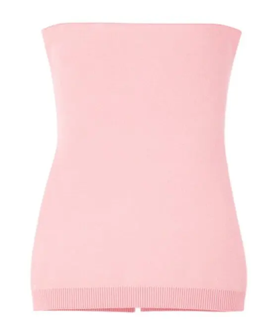 Jacquemus Strapless Knit Top With Back Buttons - Light Pink