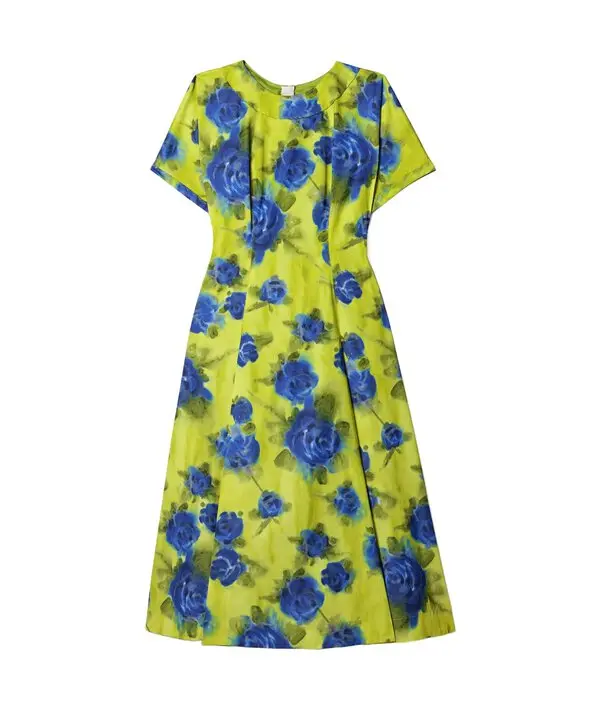 Marni Short Sleeve Floral Print Dress