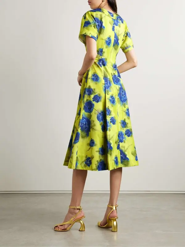 Marni Short Sleeve Floral Print Dress
