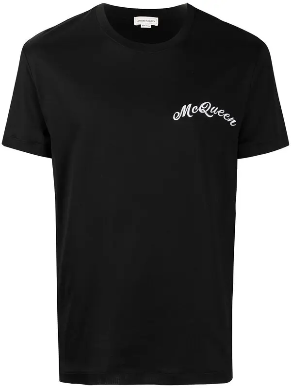 Alexander McQueen Logo Embroidered T-shirt