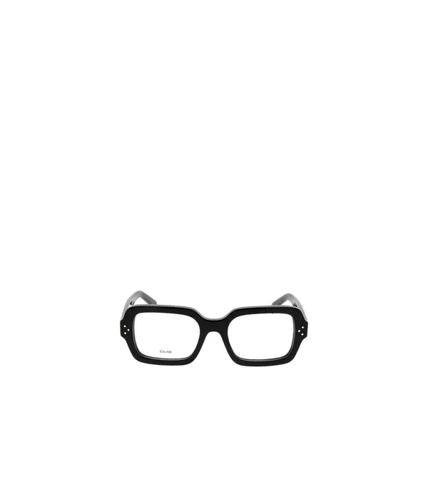 Celine Rectangular Flat Mirror Eyeglasses - Black