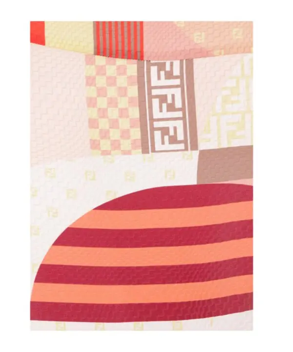 Fendi Graphic Print Ruched Mini Dress