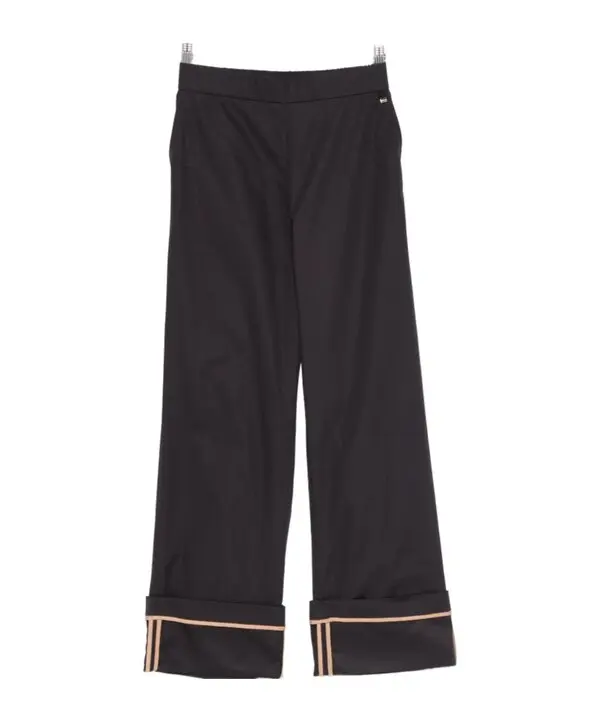 Herno Elasticated Waistband Trousers With Striped Detail