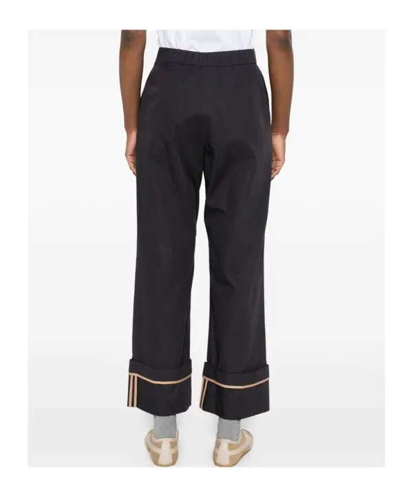 Herno Elasticated Waistband Trousers With Striped Detail