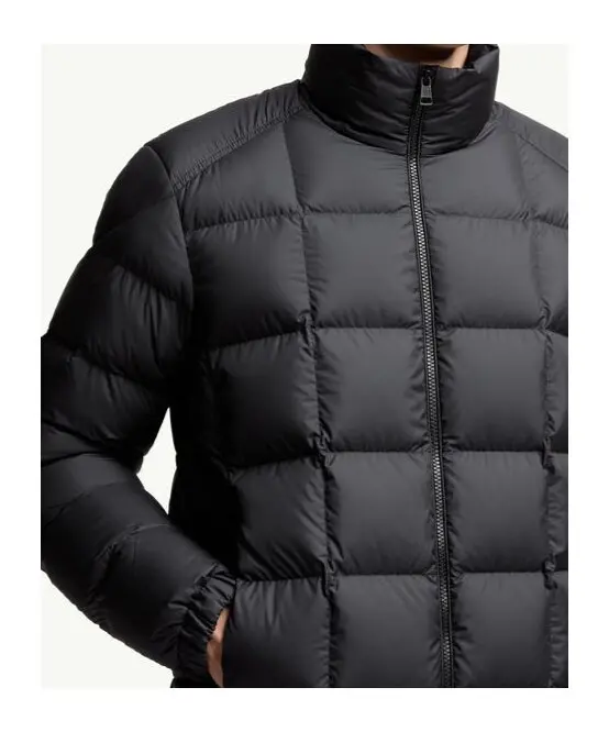 Moncler Eglise Square-quilted Hooded Short Down Jacket - Black