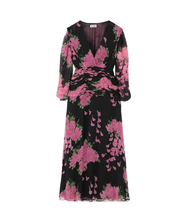 Rixo Floral-print Gathered Midi Dress