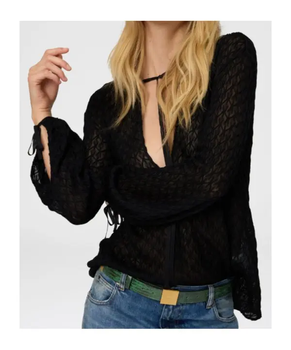 Missoni Keyhole-neck Textured Blouse