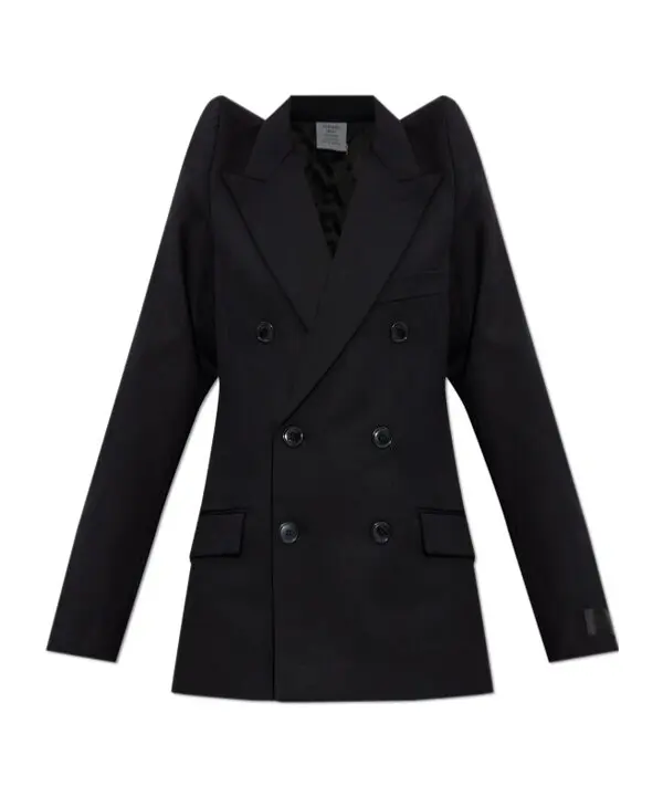 Vetements Padded Shoulder Double-breasted Jacket