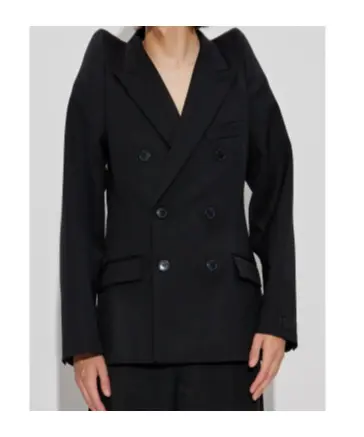 Vetements Padded Shoulder Double-breasted Jacket