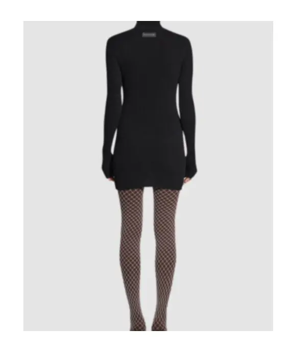 Balenciaga Ribbed Turtleneck Sweater With Logo Patch