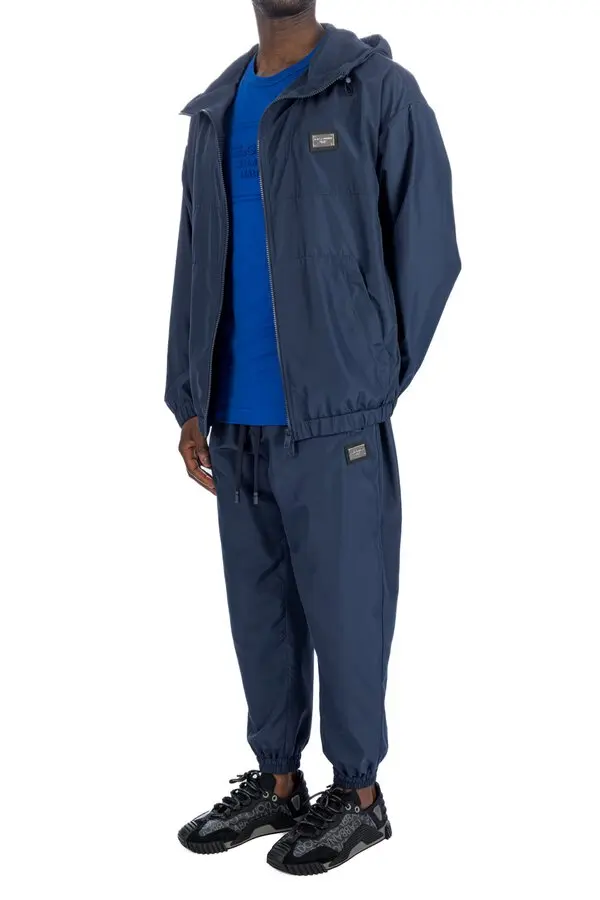 Dolce & Gabbana Logo Plaque Hooded Jacket
