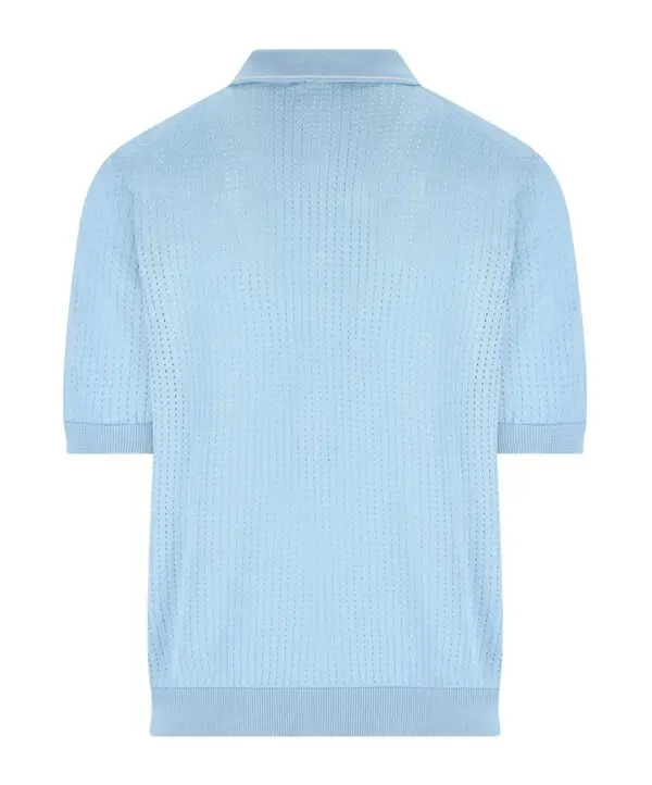 Tagliatore Short-sleeved Polo Shirt - Blue