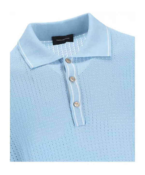 Tagliatore Short-sleeved Polo Shirt - Blue