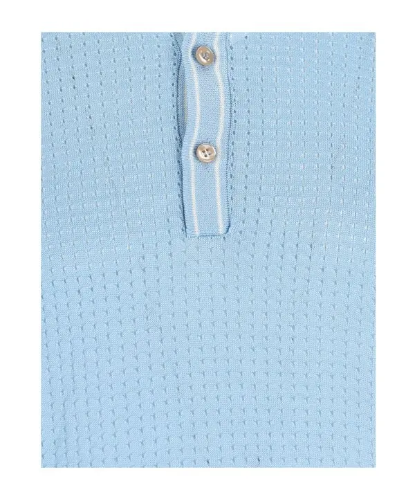 Tagliatore Short-sleeved Polo Shirt - Blue