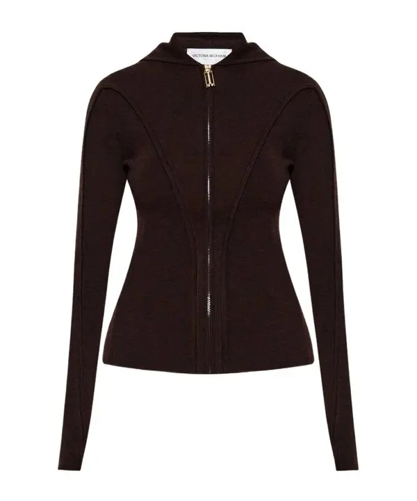 Victoria Beckham Zip-up Knitted Hoodie