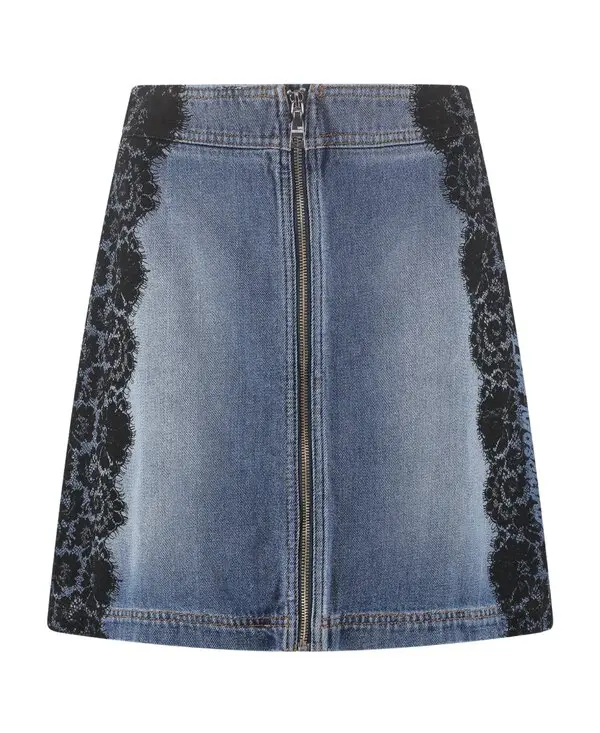 Moschino Zipper Detail Denim Skirt