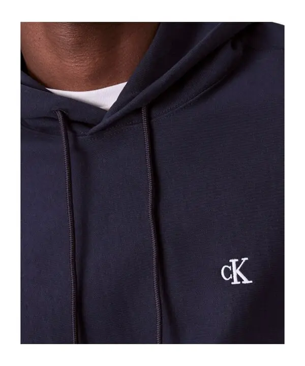 Calvin Klein Logo-detail Cotton Hoodie - Blue