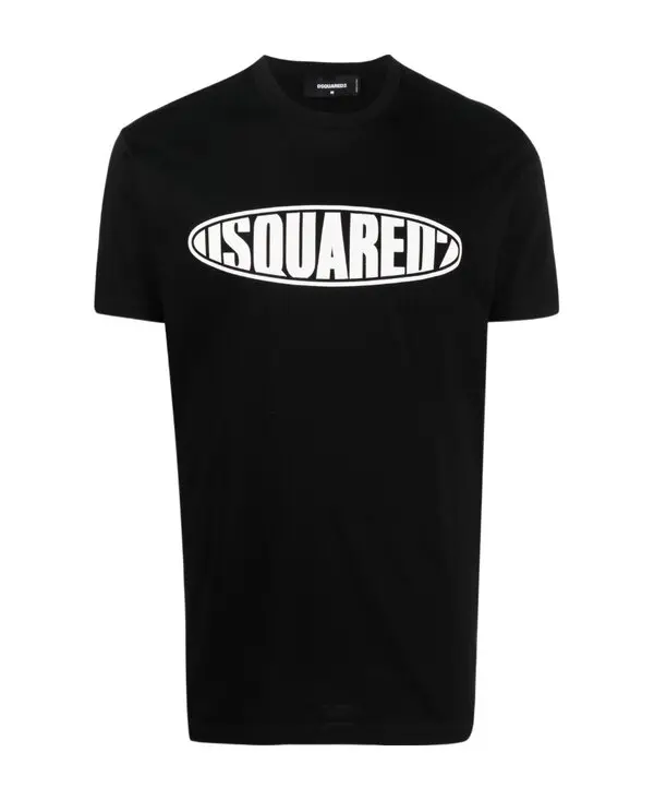 Dsquared2 Logo Printed Crewneck T-shirt - Black