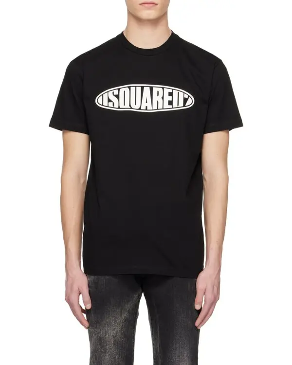 Dsquared2 Logo Printed Crewneck T-shirt - Black