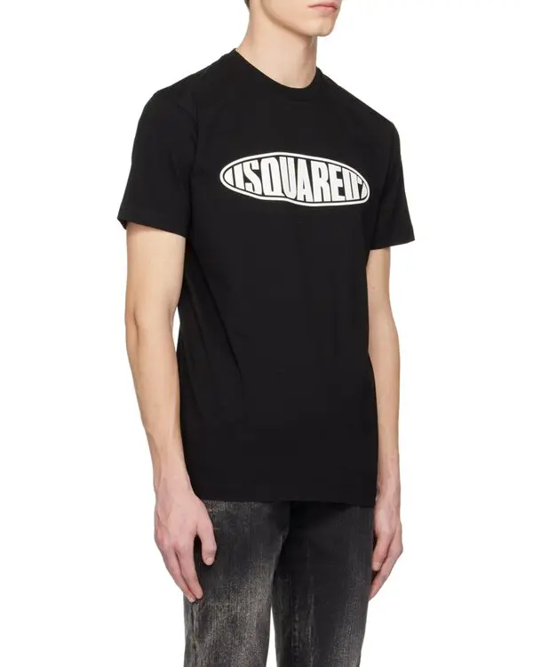 Dsquared2 Logo Printed Crewneck T-shirt - Black