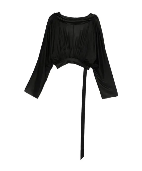Rick Owens Long-sleeve Hoodie With Pleated Details