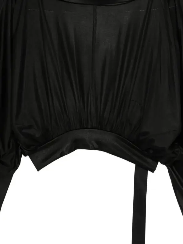 Rick Owens Long-sleeve Hoodie With Pleated Details